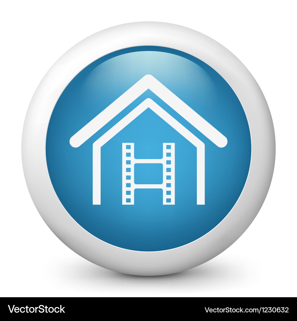 Blue glossy icon Royalty Free Vector Image - VectorStock