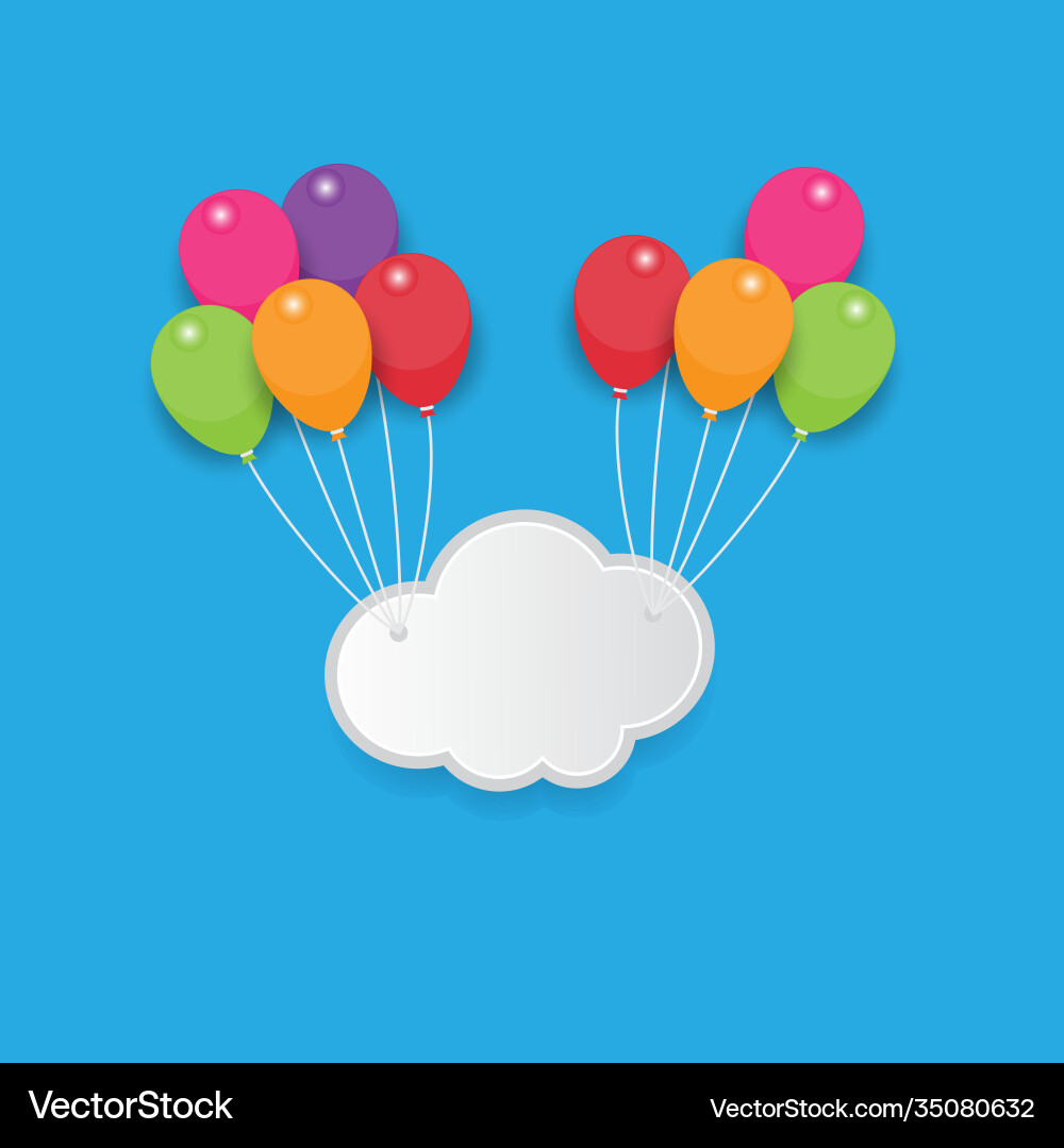 Cloud and balloon Royalty Free Vector Image - VectorStock