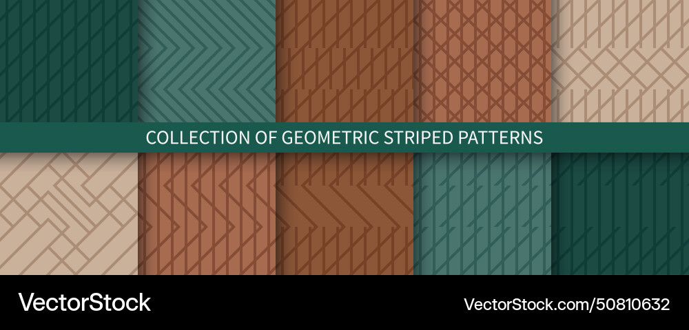 Collection of seamless striped patterns Royalty Free Vector