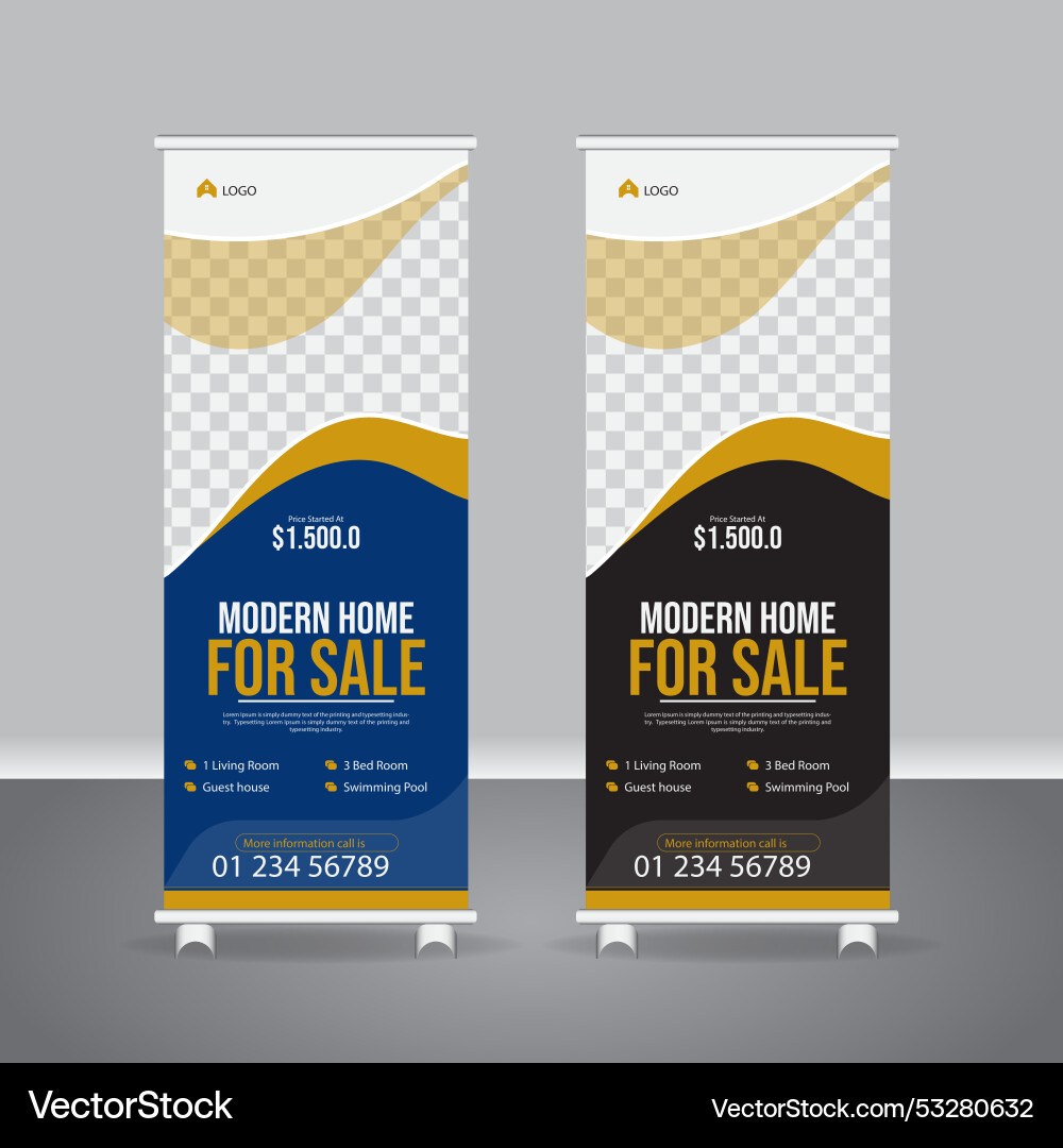 Corporate abstract modern stylish x banner templet