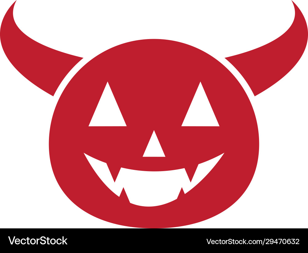 Devil face character logo Royalty Free Vector Image