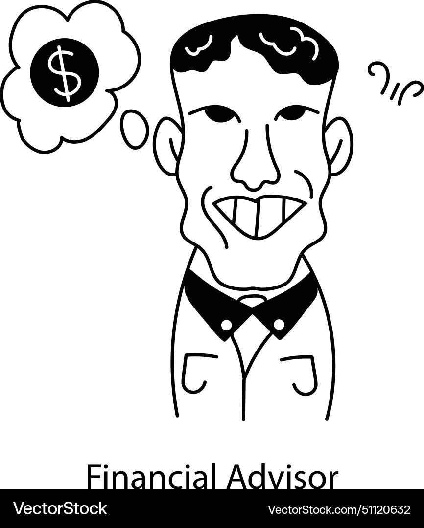 Financial advisor Royalty Free Vector Image - VectorStock