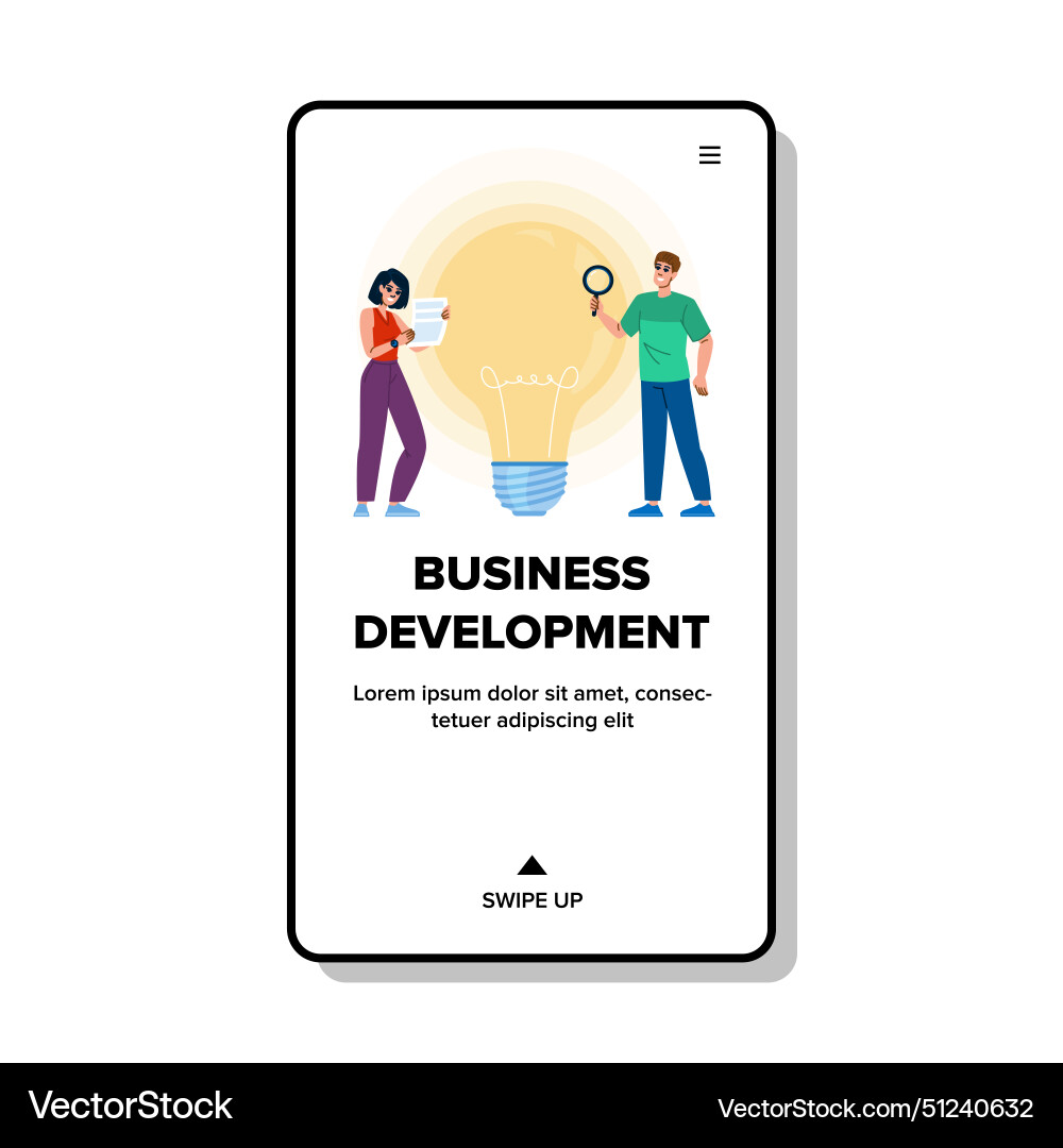 Innovation business development Royalty Free Vector Image