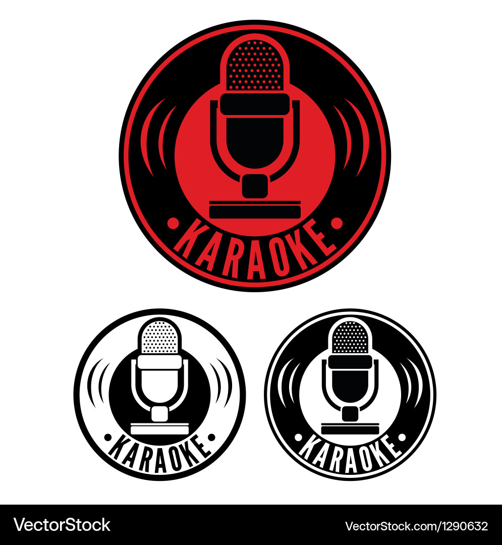 Karaoke microphone symbol Royalty Free Vector Image