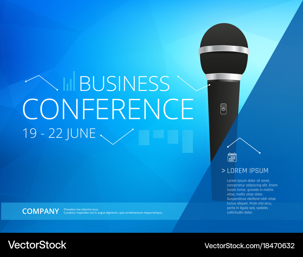 Modern Conference Poster Template Royalty Free Vector Image