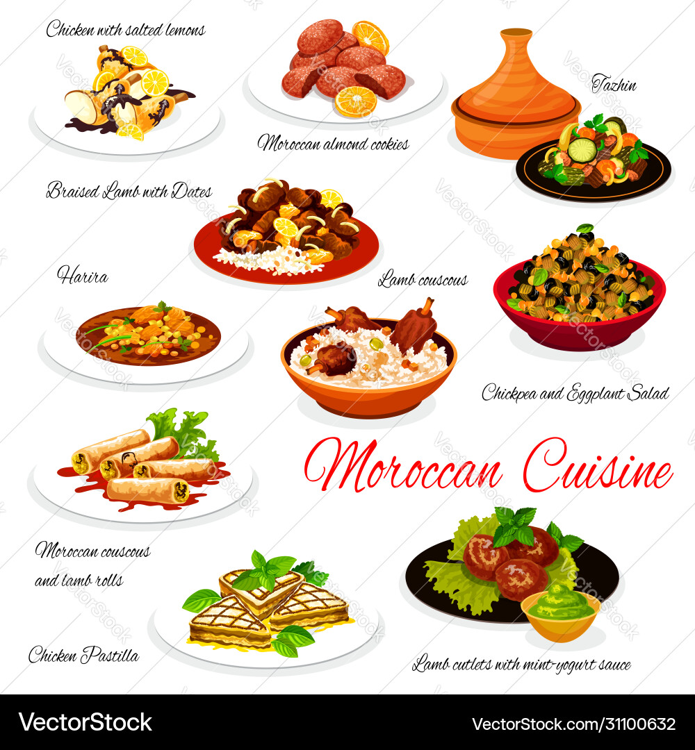 Moroccan food traditional authentic cuisine dishes