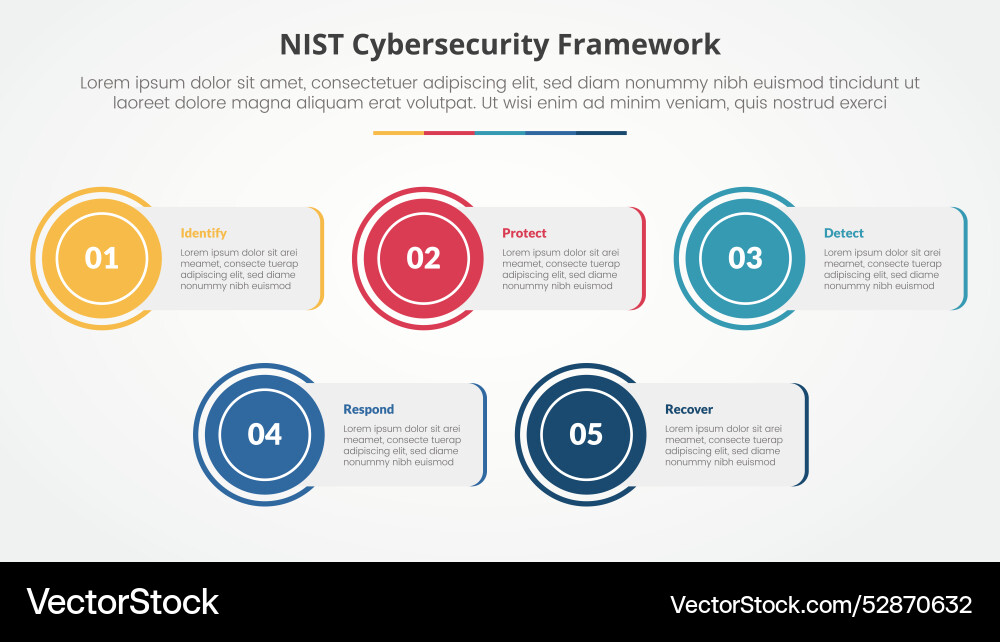 Nist cybersecurity framework infographic concept Vector Image