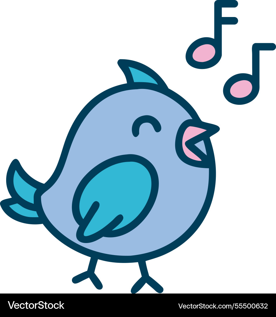 Singing bird icon Royalty Free Vector Image - VectorStock