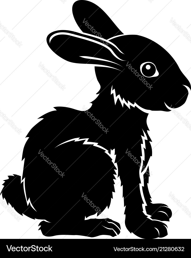 Stylized rabbit Royalty Free Vector Image - VectorStock