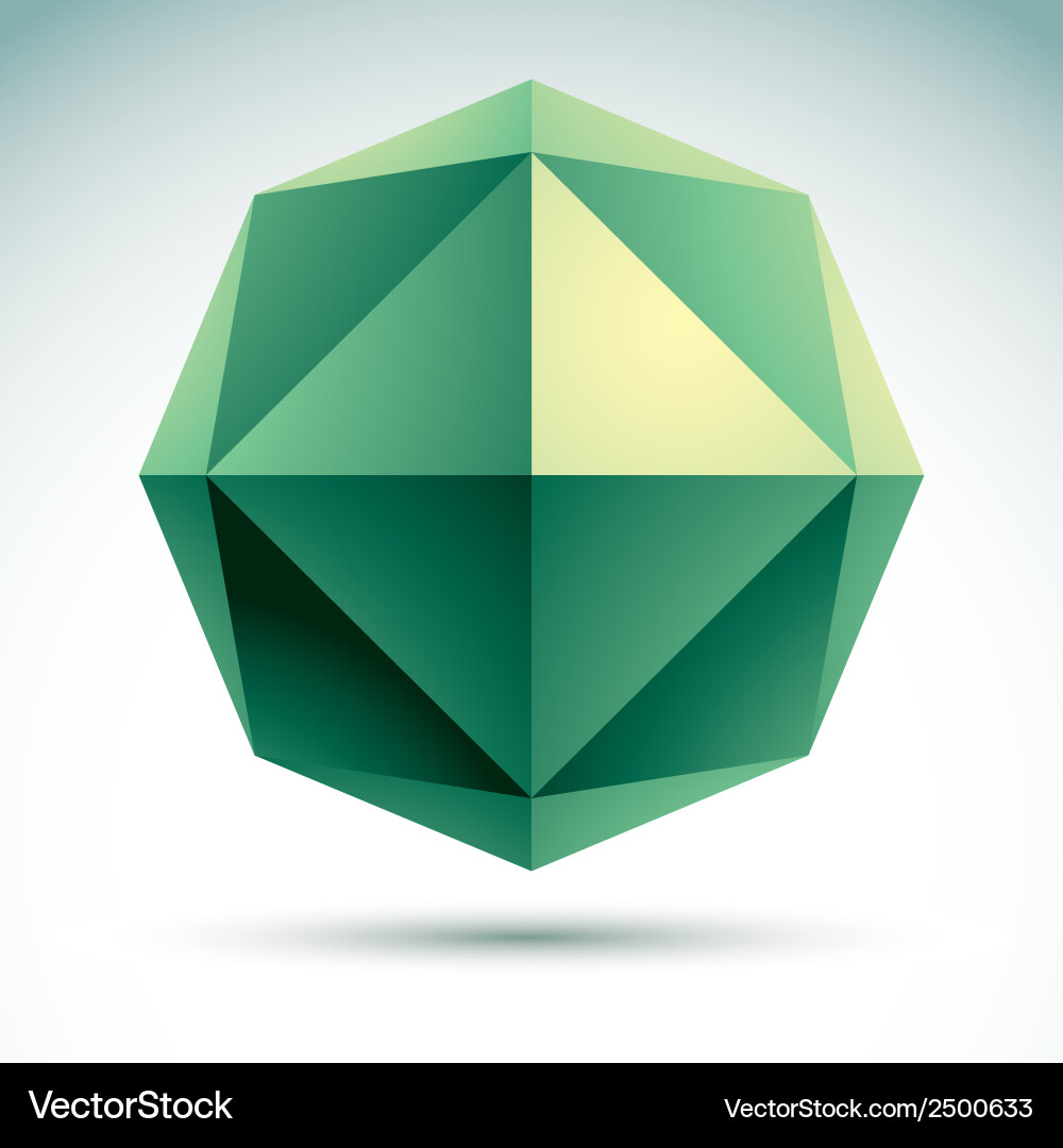 Abstract 3d origami polygonal object geometric Vector Image