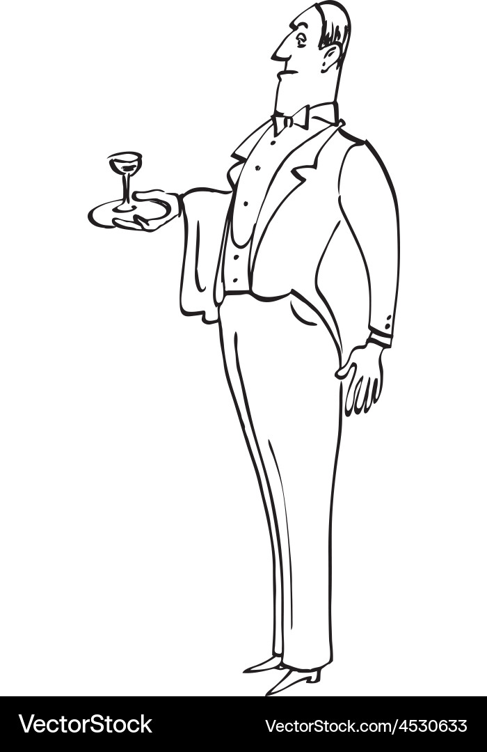 Butler Royalty Free Vector Image - VectorStock