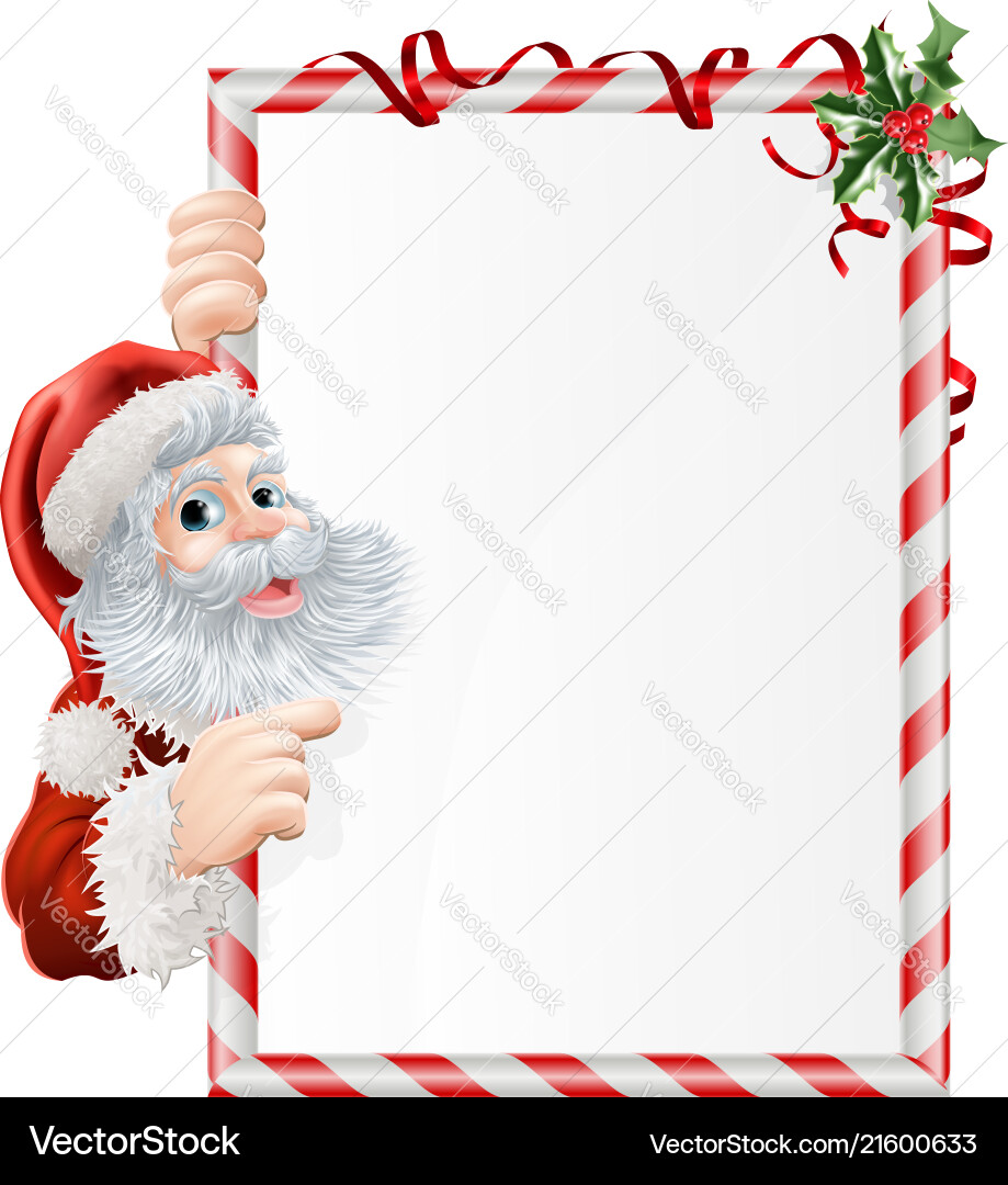 Christmas santa sign Royalty Free Vector Image