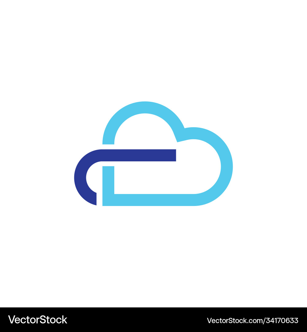 Cloud template icon Royalty Free Vector Image - VectorStock