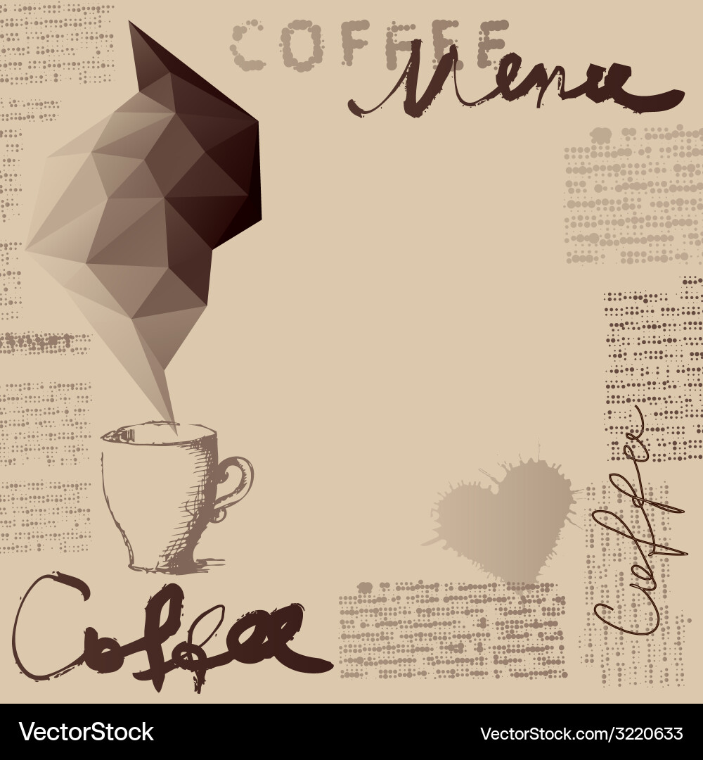 Coffee Menu Template Royalty Free Vector Image
