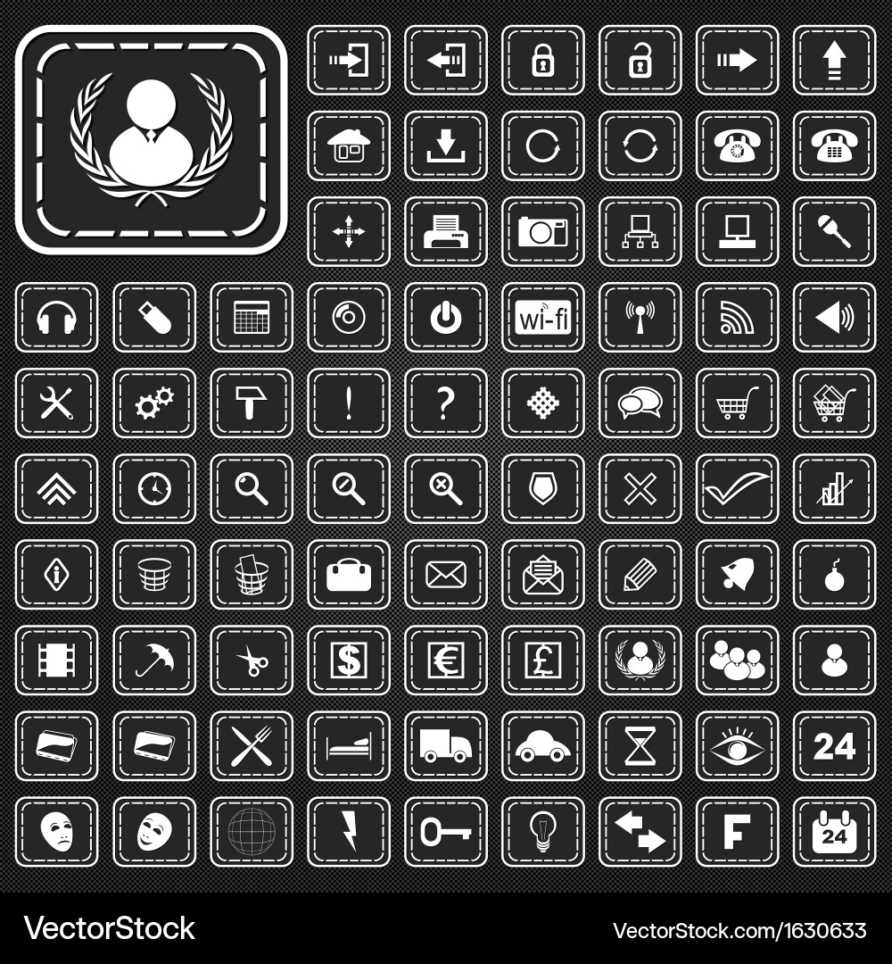 Collection of web icons Royalty Free Vector Image