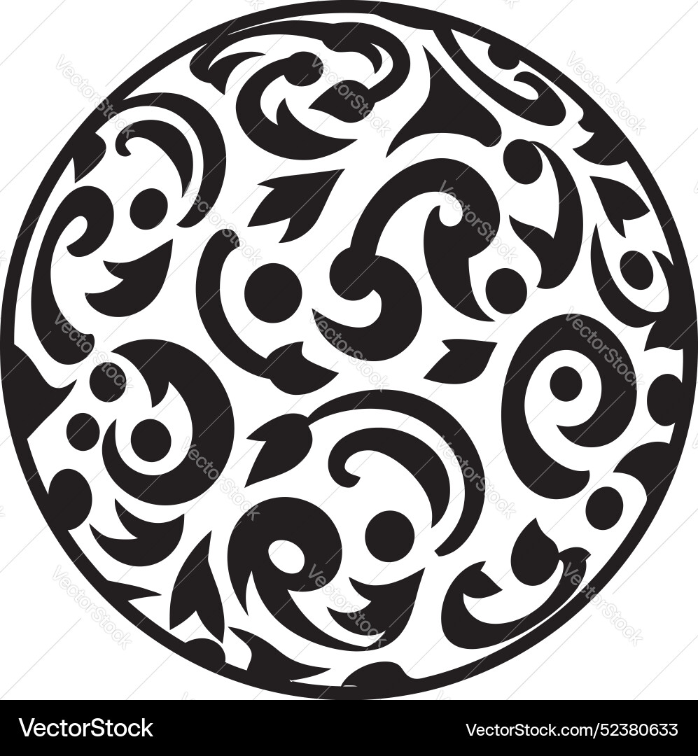 Elegant emanation orb lace emblem veil Royalty Free Vector