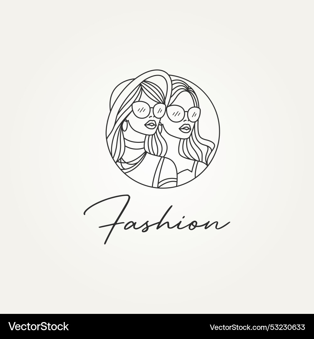 Fashion trendy icon logo design Royalty Free Vector Image