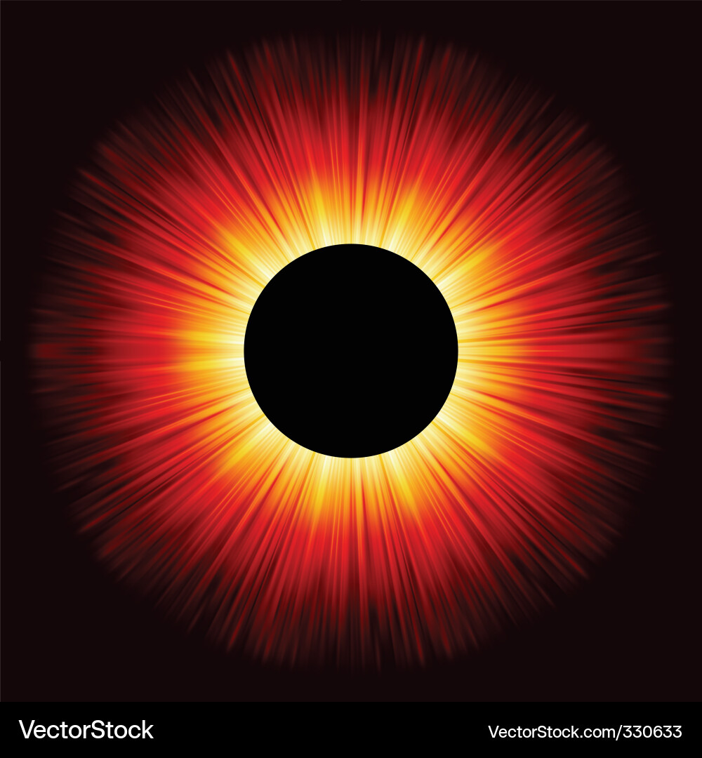 Glowing eclipse Royalty Free Vector Image - VectorStock