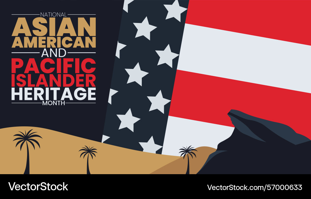 Honoring asian american and pacific islander Vector Image