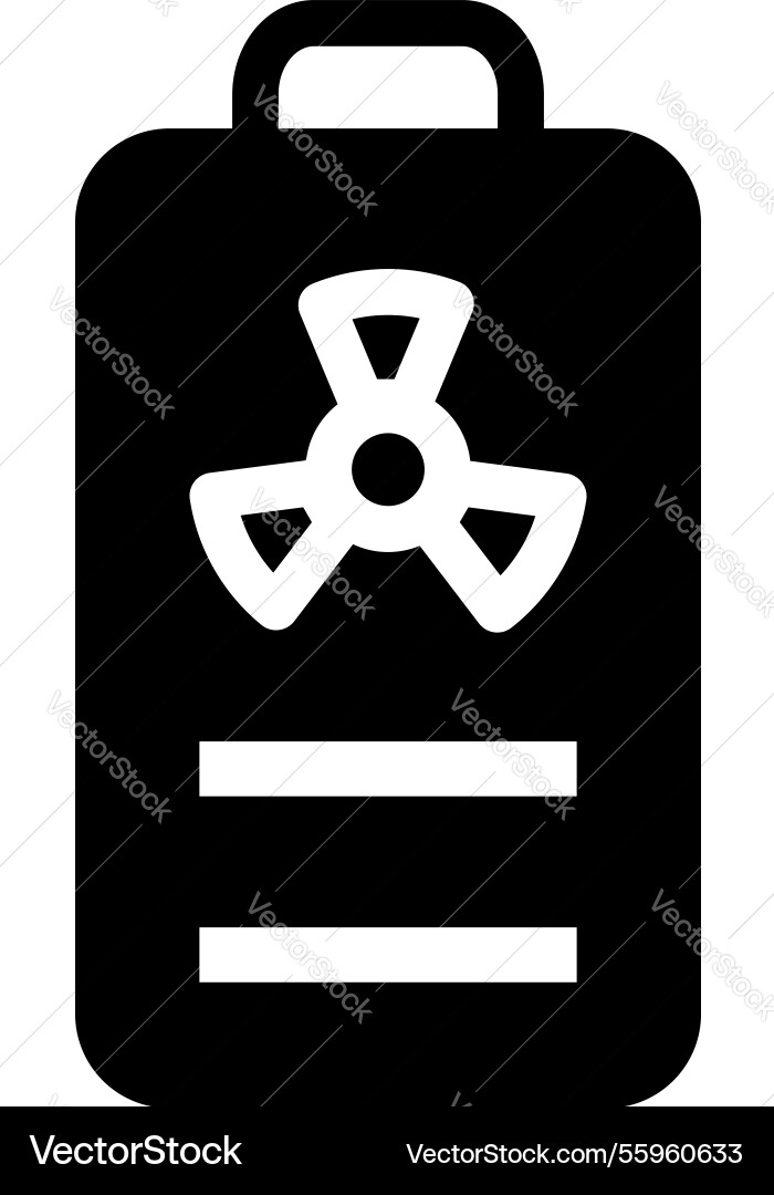 Icon semi solid battery nuclear energy renewable Vector Image