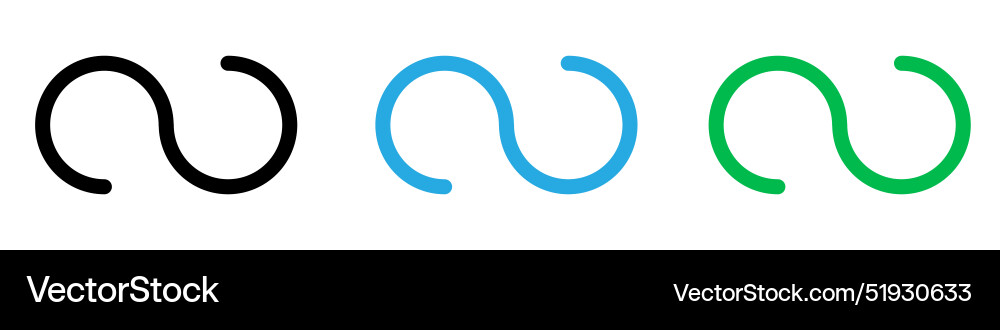 Infinity icon logo set Royalty Free Vector Image