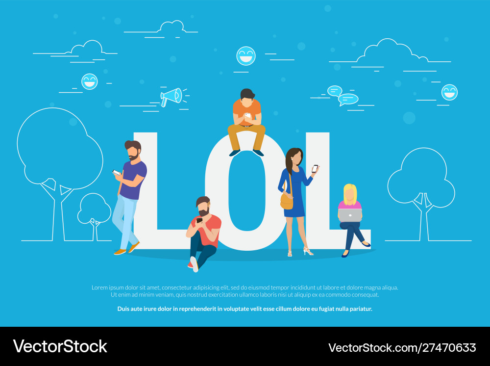 Lol concept Royalty Free Vector Image - VectorStock