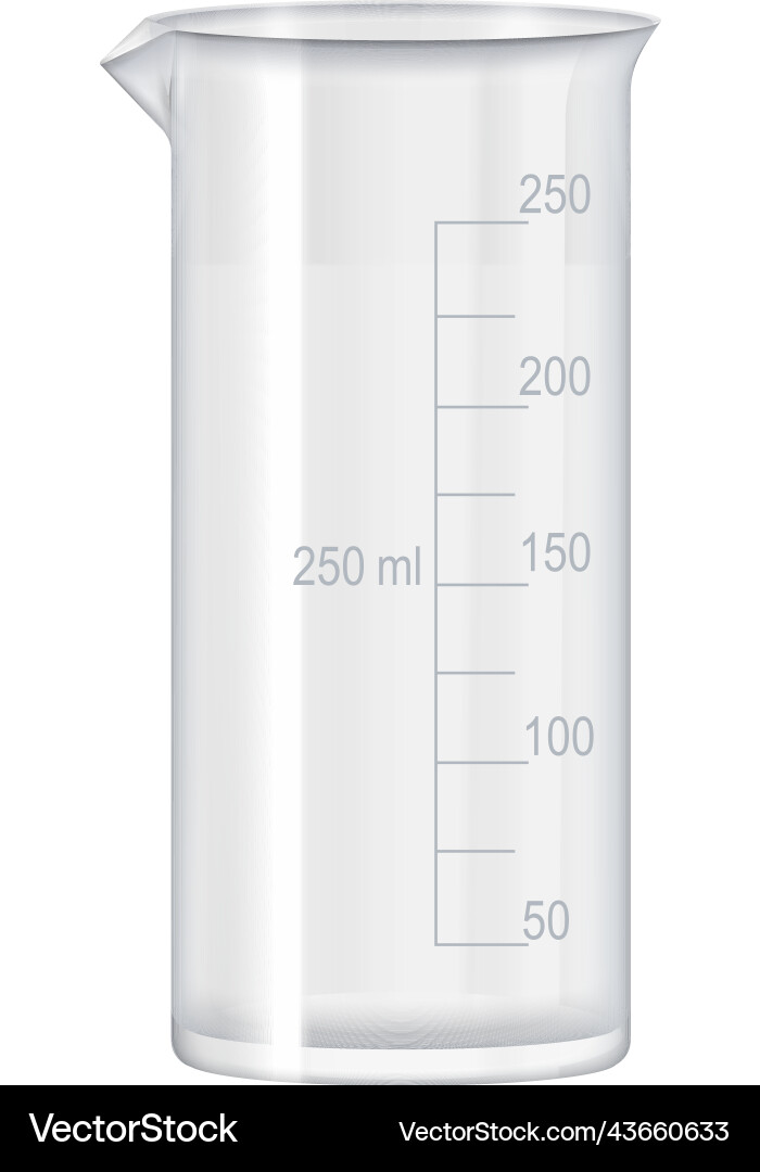 Realistic beaker Royalty Free Vector Image - VectorStock