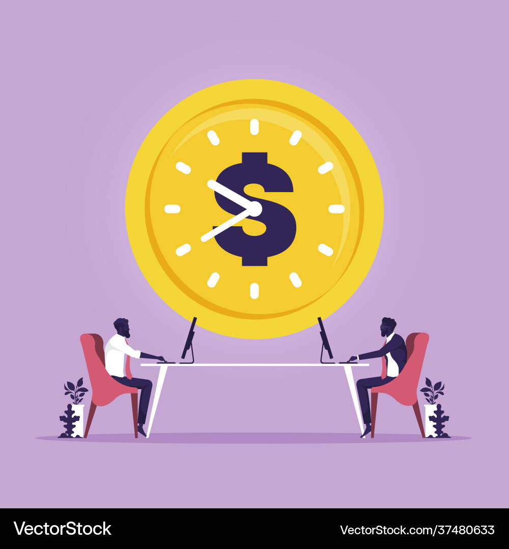 Time is money-time and financial management Vector Image