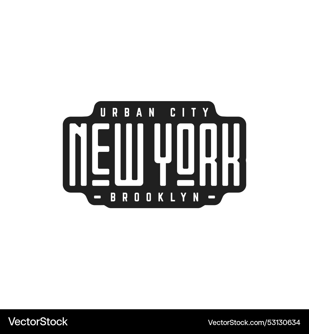 A sticker of new york Royalty Free Vector Image