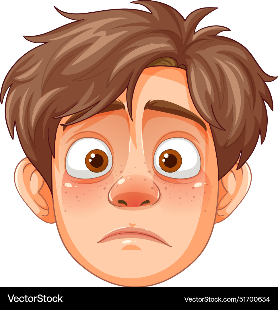 A young man looking surprised Royalty Free Vector Image