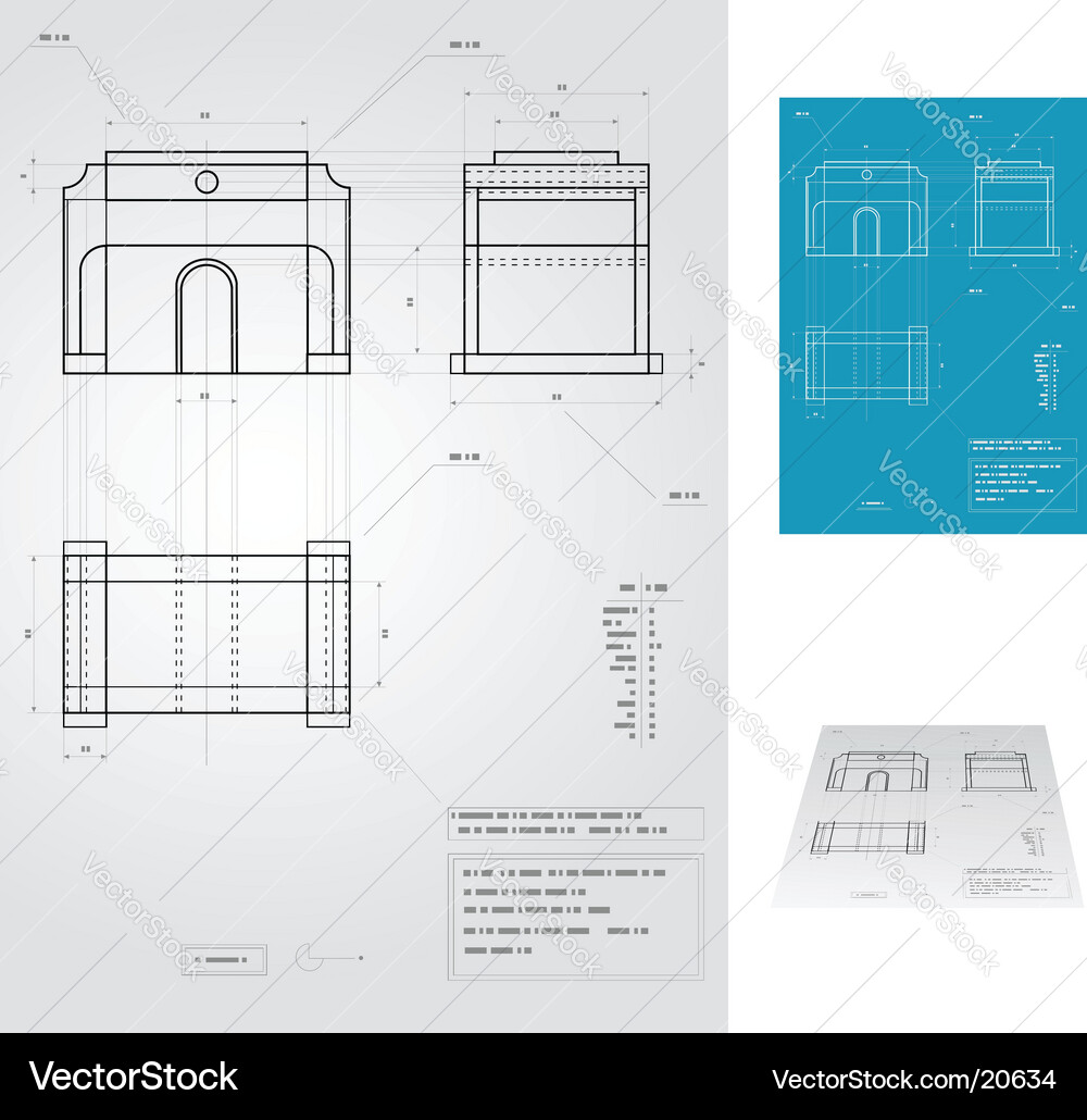 Building plans Royalty Free Vector Image - VectorStock