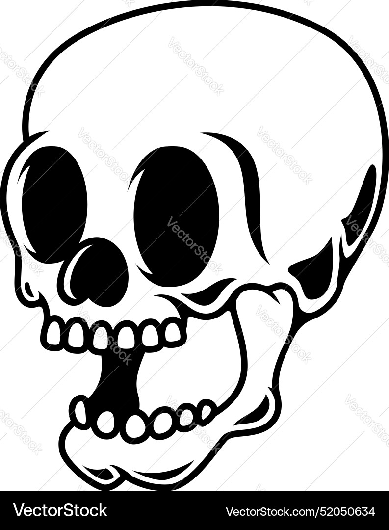 Cartoon skull design element Royalty Free Vector Image