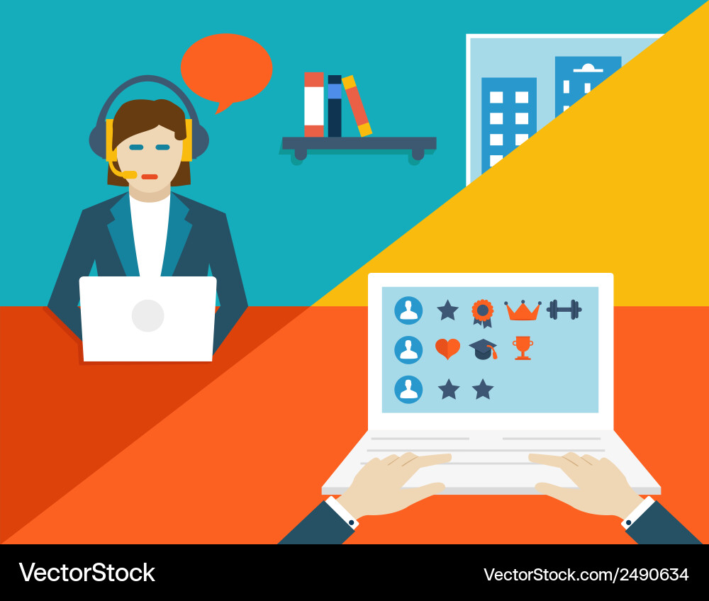 Concept of customer experience and reward Vector Image