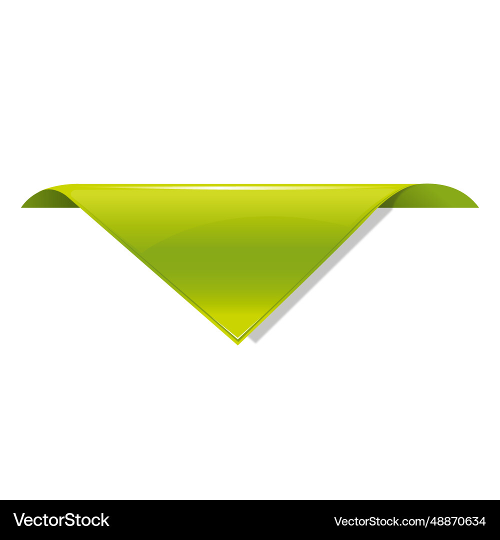 Green triangle label mark Royalty Free Vector Image