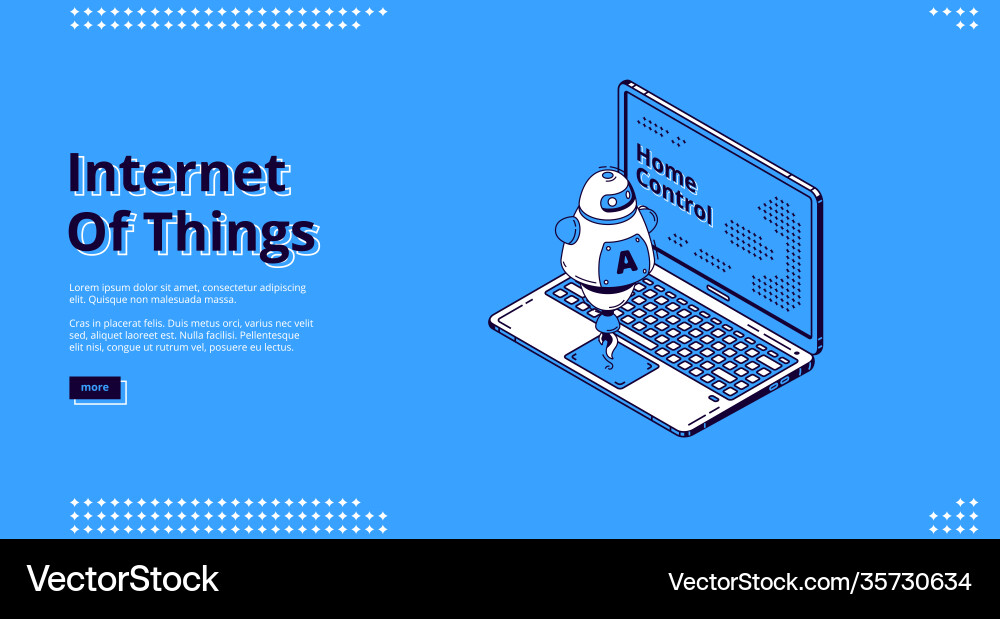 Internet things isometric web banner iot Vector Image