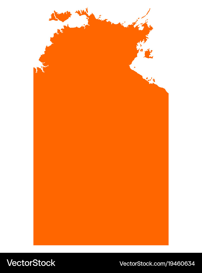 Map of northern territory Royalty Free Vector Image