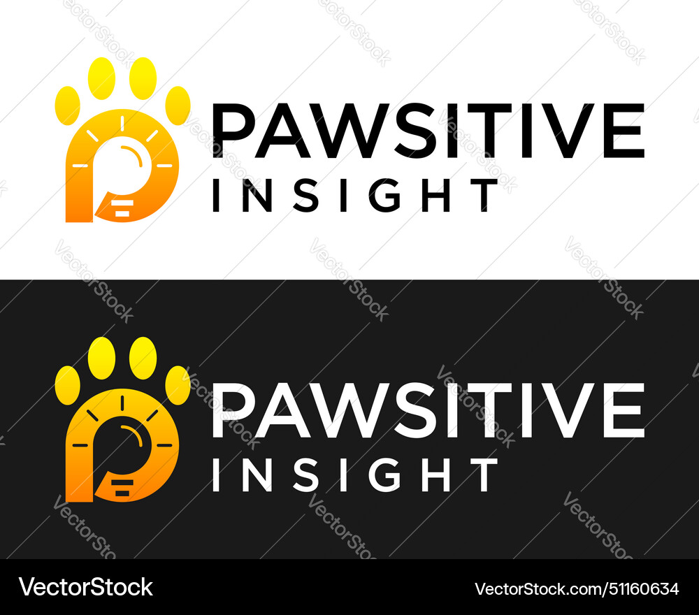 Paws logo Royalty Free Vector Image - VectorStock