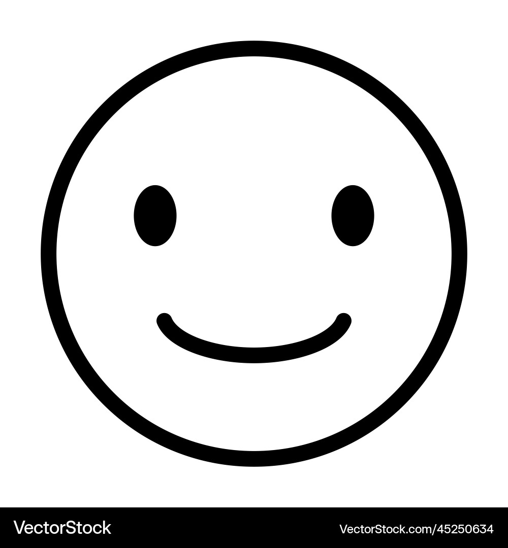 Simple smile icon or fun Royalty Free Vector Image