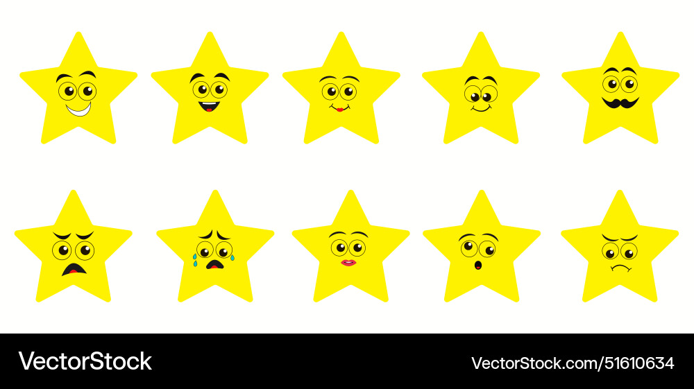 Smiling stars cartoon design Royalty Free Vector Image