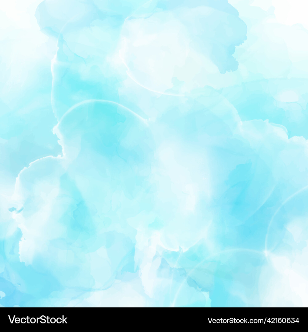 Teal coloured detailed watercolour texture Vector Image
