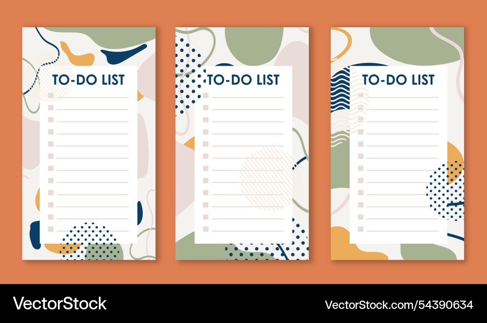 To do lists collection reminder and blank list Vector Image