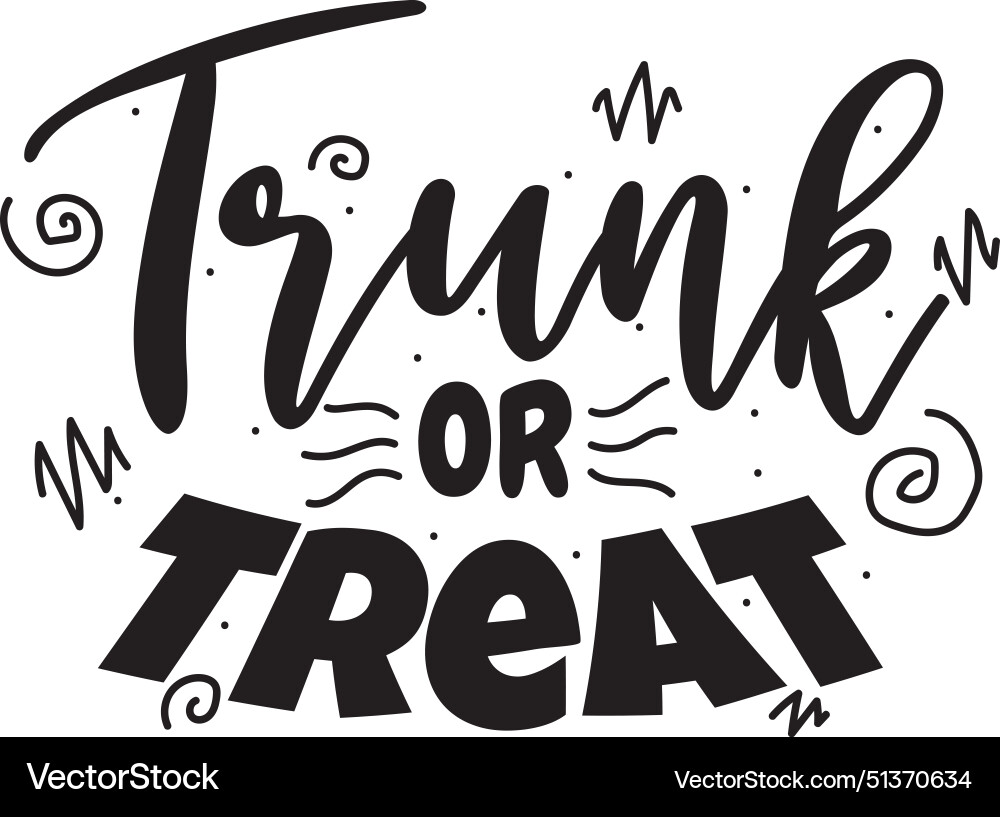 Trunk or treat design on white background Vector Image