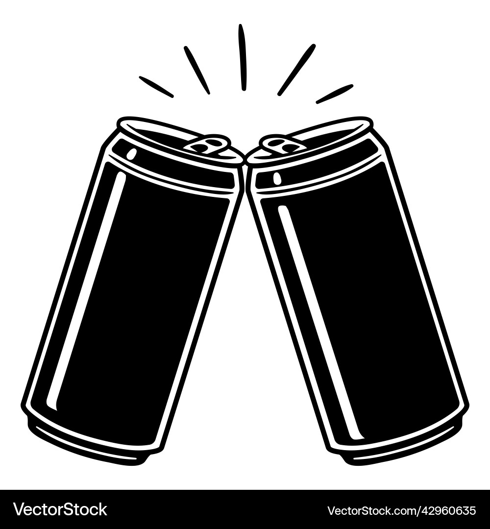Beer cans cut-out high quality Royalty Free Vector Image