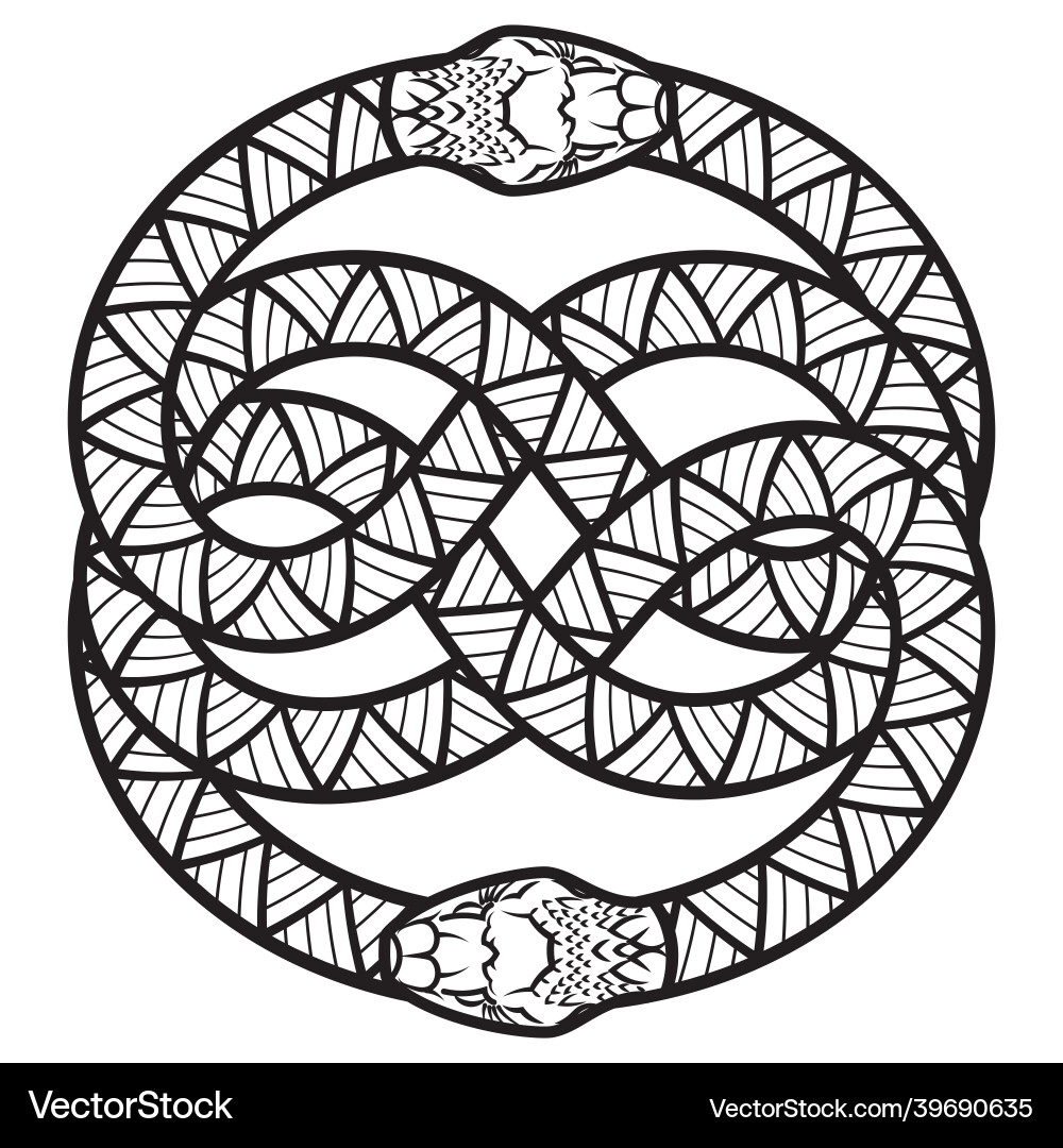 Gothic Snake Entwined Symbol Royalty Free Vector Image