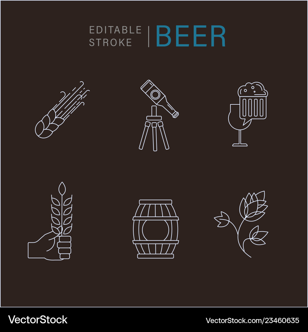 Icon and logo beer brewery Royalty Free Vector Image