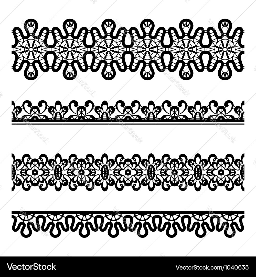 Lace borders Royalty Free Vector Image - VectorStock