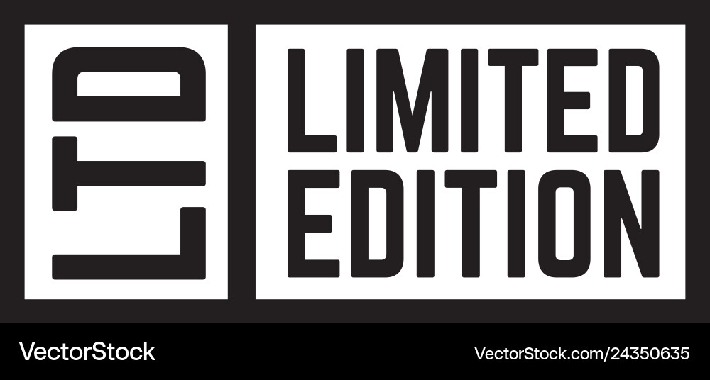 Limited edition stamp on white Royalty Free Vector Image