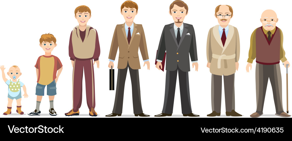 Men generations Royalty Free Vector Image - VectorStock