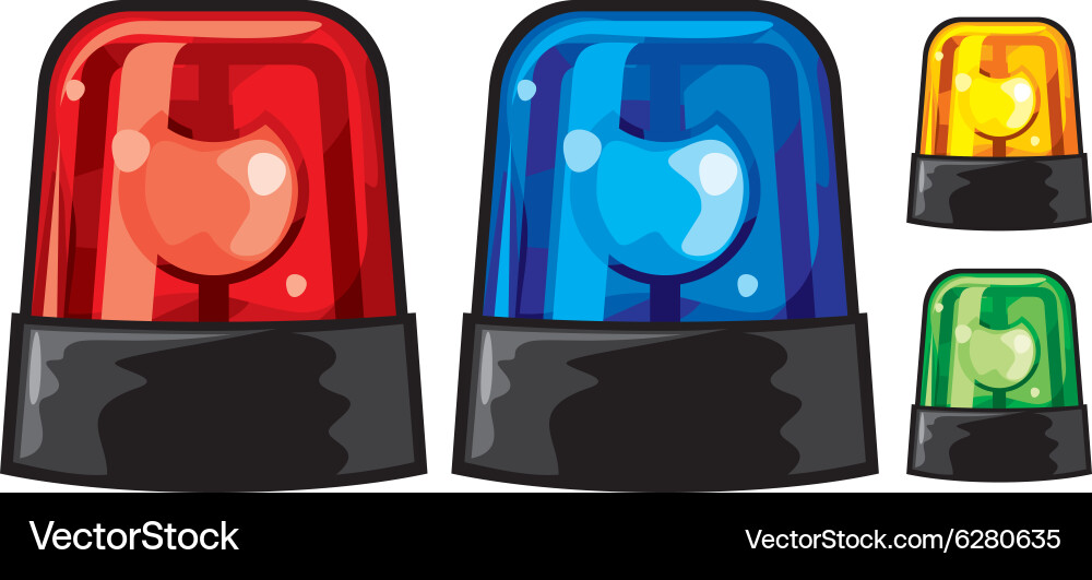 Police beacon Royalty Free Vector Image - VectorStock