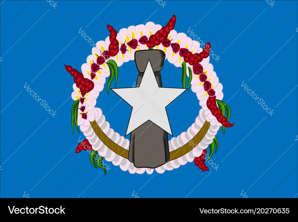 Saipan Flag - Northern Mariana Islands Royalty Free Vector